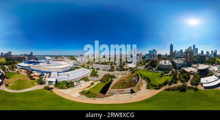 360° view of 360 equirectangular photo Museum Park Downtown Miami - Alamy