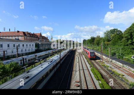Danish trains in Copenhagen Denmark Stock Photo - Alamy
