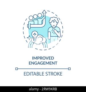 2D customizable improved engagement line icon concept Stock Vector ...