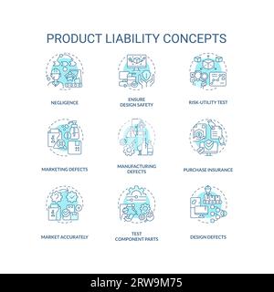 Customizable icons representing product liability concepts Stock Vector Image & Art - Alamy