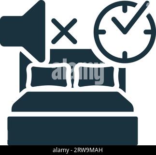 Sleep hygiene outline icon. Monochrome simple sign from mental health ...