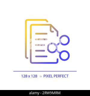2D thin linear gradient sharing icon Stock Vector Image & Art - Alamy