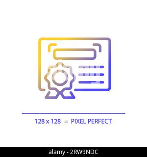 2D certificate thin linear gradient icon Stock Vector Image & Art - Alamy