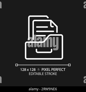 2D customizable folder thin linear black icon Stock Vector Image & Art ...