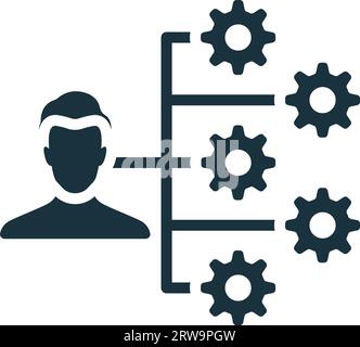 Multitasking outline icon. Monochrome simple sign from productivity ...