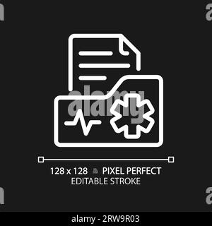 2D customizable medical record thin linear black icon Stock Vector Image & Art - Alamy
