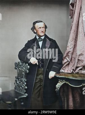 Richard Wagner circa 1860. Photograph by Franz Hanfstaengl. Note: The ...