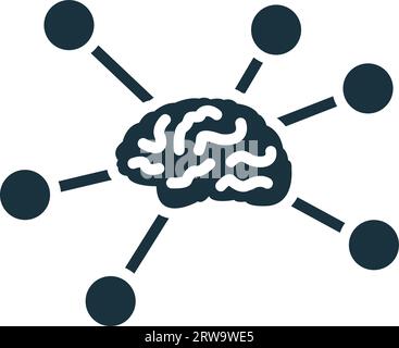 Mind map icon. Monochrome simple sign from critical thinking collection ...