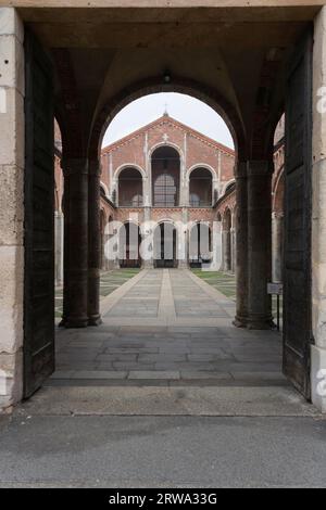 The atrium and narthex of the important early Christian Romanesque ...