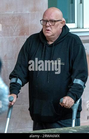 Gordon Yuill, father of John Yuill, arrives at Falkirk Sheriff Court ...