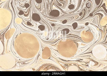 .Traditional art of Ebru marbling. Abstract marbling floral pattern for ...
