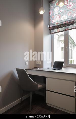 Interior of room with stylish workplace at home Stock Photo - Alamy