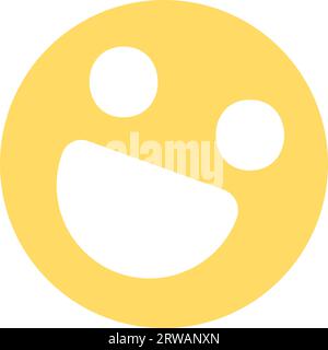 Kind smiling emoji symbol isolated emotion face. Vector smiling old ...