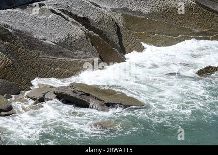 Beautiful and colorful Flysch formations of the Unesco Global Geopark ...