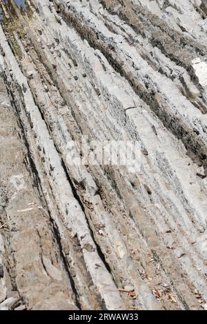 Beautiful and colorful Flysch formations of the Unesco Global Geopark ...