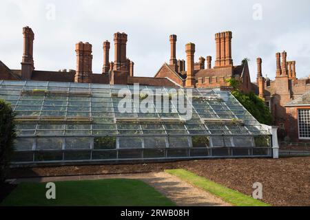 Greenhouse containing the Great Vine at Hampton Court Palace garden in ...