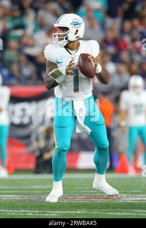 Foxborough, MA, USA. 17th Sep, 2023. MA, USA; Miami Dolphins wide ...