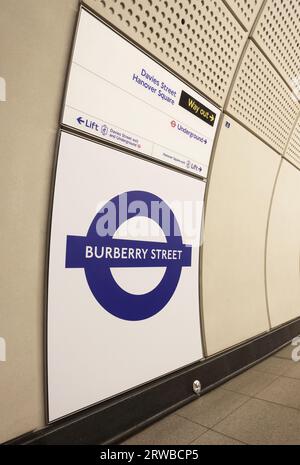 Bond Street station has been transformed into Burberry Street station ...