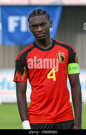 Jorthy Mokio (4) of Belgium pictured during a friendly soccer game ...