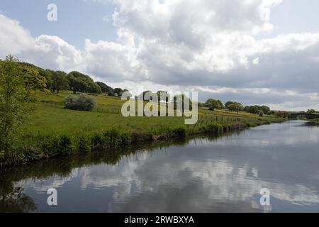 The Leeds and Liverpool Canal near Riley Green between Higher Wheelton ...