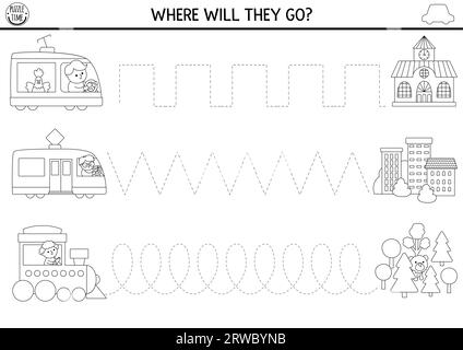 Vector transportation handwriting practice worksheet. Transport ...
