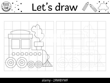 Complete the train picture. Vector transportation symmetrical drawing ...
