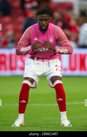Divock Origi #27 of Nottingham Forest arrives ahead of the Premier ...