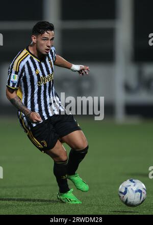 Turin, Italy. 18th Sep, 2023. Jakub Vinarcik of Juventus reacts after ...