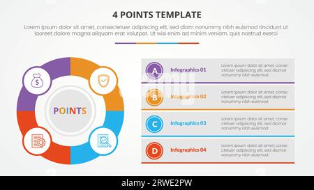 3 point circle infographic stage or step template with big circle point line timeline style for ...