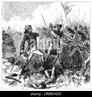 John Callender saved by a british officer Stock Photo - Alamy