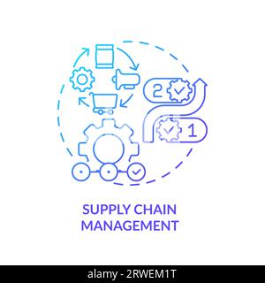 2D supply chain management line icon concept Stock Vector Image & Art ...
