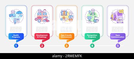 Multicolor unretirement layout with linear icons Stock Vector Image & Art - Alamy
