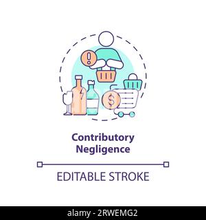 2D customizable negligence line icon concept Stock Vector Image & Art ...