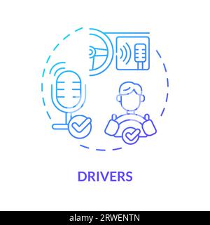 2D drivers thin line blue icon concept Stock Vector Image & Art - Alamy