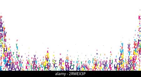 falling random letters, alphabet beautiful background design Stock ...