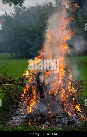 Fire and flames raging heat with vivid rainbow colors from fun color ...