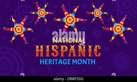 Holiday pinata on national Hispanic heritage month festival, vector ...