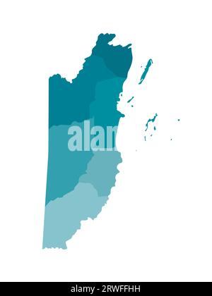 Belize map icon. Country shape on radiant striped gradient background ...