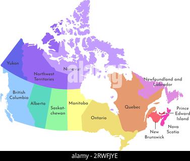 Map of British Columbia, Canada. Simple touristic BC travel map with ...
