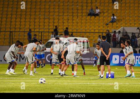 Erbil, Iraq. 18th Sep, 2023. Sepahan's player #91 Nilson Barbosa (L ...