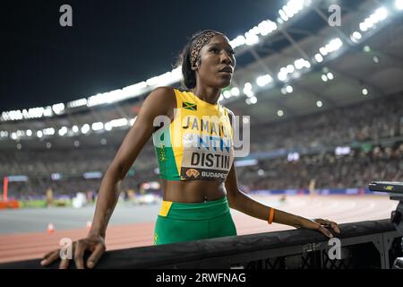 Lamara Distin participating in the High Jump at the World Athletics ...