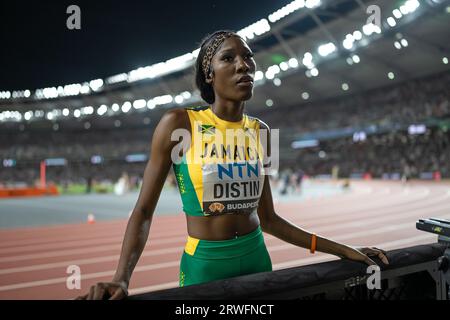 Lamara Distin participating in the High Jump at the World Athletics ...