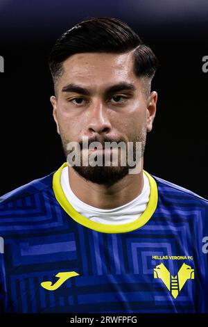 Suat Serdar of Hellas Verona FC looks on prior to the Serie A football ...