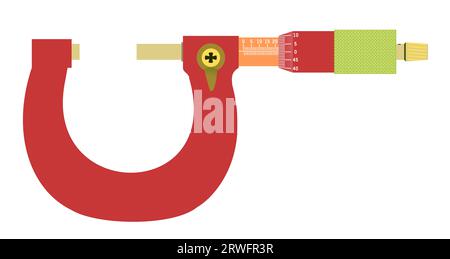 An Outside Micrometer with marking. It is used to measure external ...