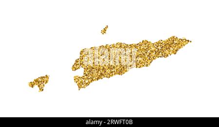 Timor-Leste map. Country poster with regions. Shape of Timor-Leste with ...
