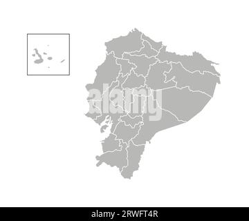 Vector map of Ecuador with provinces and administrative divisions, and ...
