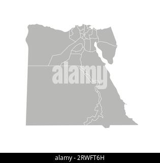 Egypt map. National map of the world. Gray colored countries map series ...