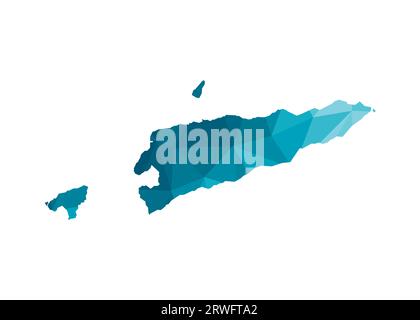 Map of Timor-Leste. Low poly illustration of the country. Purple ...