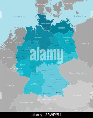 Modern City Map - Dresden city of Germany with boroughs and titles DE Stock Vector Image & Art ...