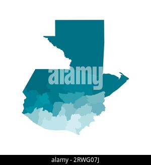 Colorful vector map of Quetzaltenango, Quetzaltenango, Guatemala. Art ...